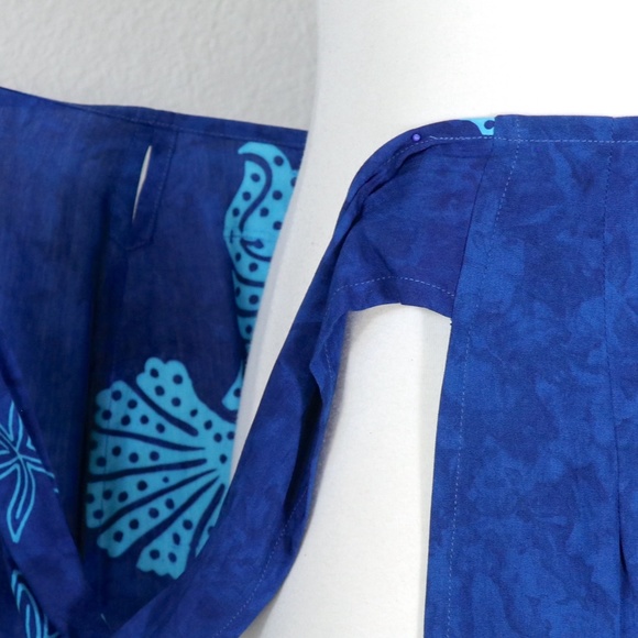 Bali Batiks | Skirts | Vintage Rayon Wrap Skirt In Tropical Seashell ...